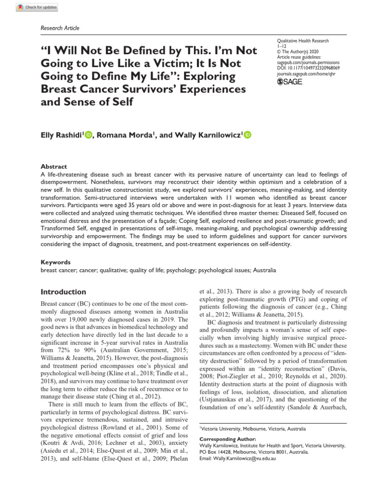 I Will Not Be Defined by This. I'm Not | PDF | Psychological Resilience ...