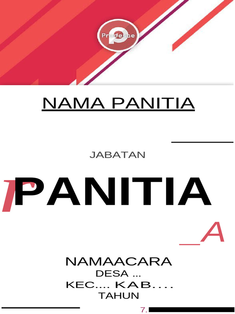 Desain 1 ID Card Panitia Tanpa Foto | PDF
