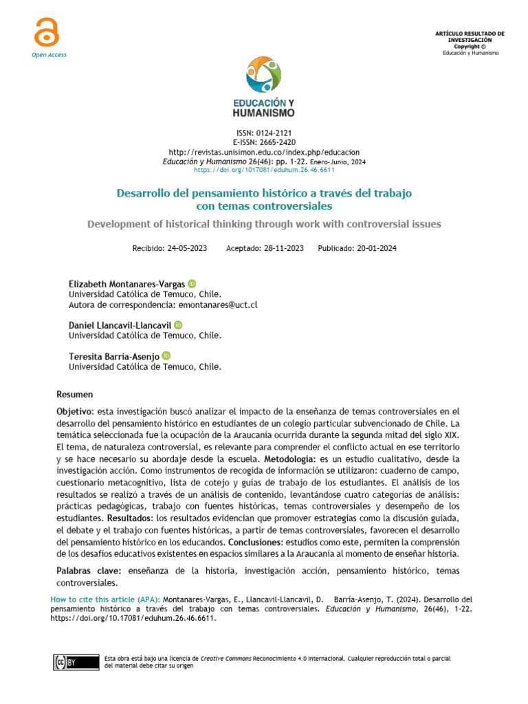Desarrollo Del Pensamiento Historico A Traves Del Trabajo Con Temas ...