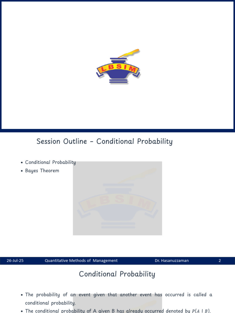 Conditional Probability Bayes Theorem | PDF | Probability | Probability ...