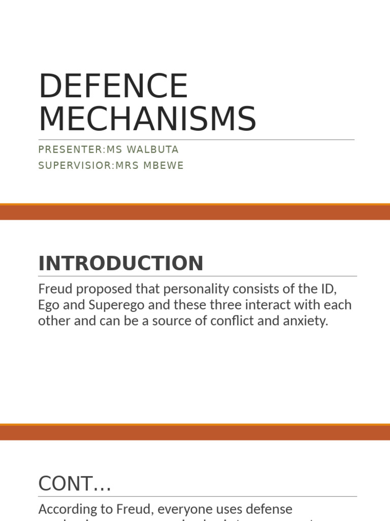 Defence Mechanisms 1 | PDF | Psychology | Psychological Concepts