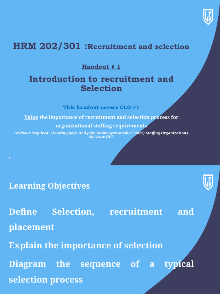 Recruitment and Selection Overview | PDF | Recruitment | Industrial ...