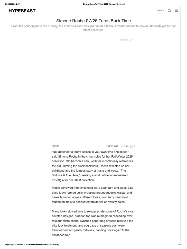 Simone Rocha FW25: Nostalgic Collection | PDF | Clothing | Fashion