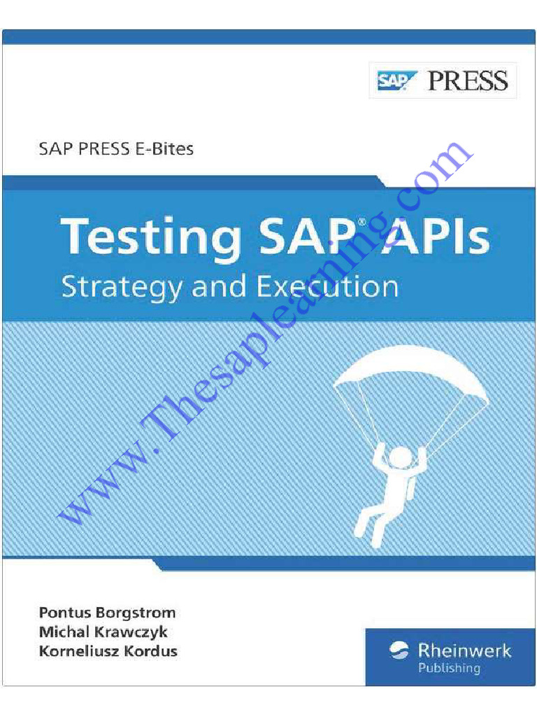 Testing SAP APIs - Strategy and Execution Sample | PDF