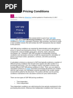 SAP MM Pricing Procedure Guide | PDF | Pricing | Computing