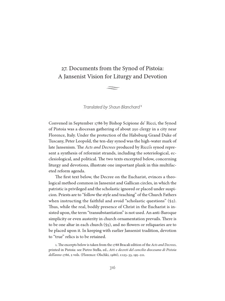 pistoia_translation_blanchard_yoder_jansenism_anthology_ | PDF ...