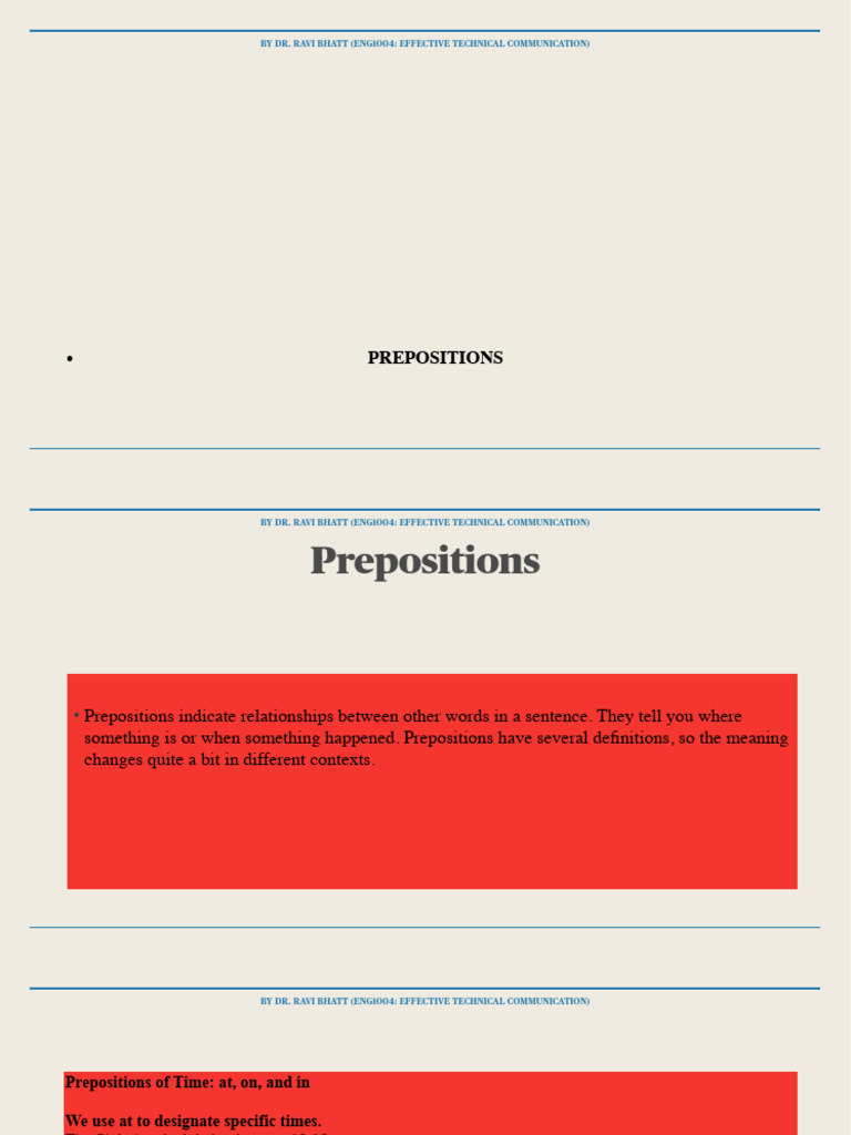 Understanding Prepositions in English | PDF | Linguistics | Syntax