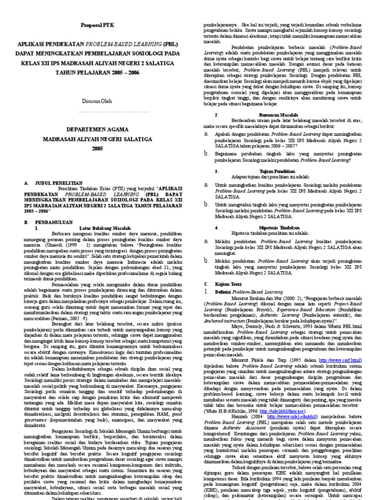 Contoh Proposal PTK 1 | PDF