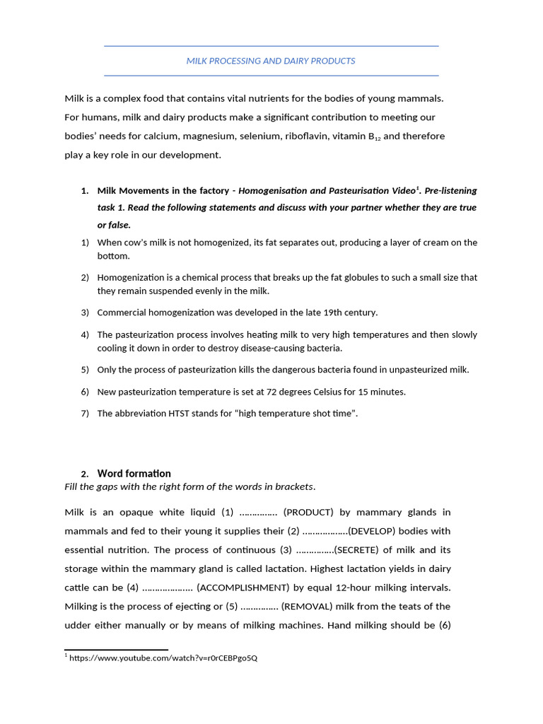 Milk Processing and Dairy Product Insights | PDF | Milk | Dairy