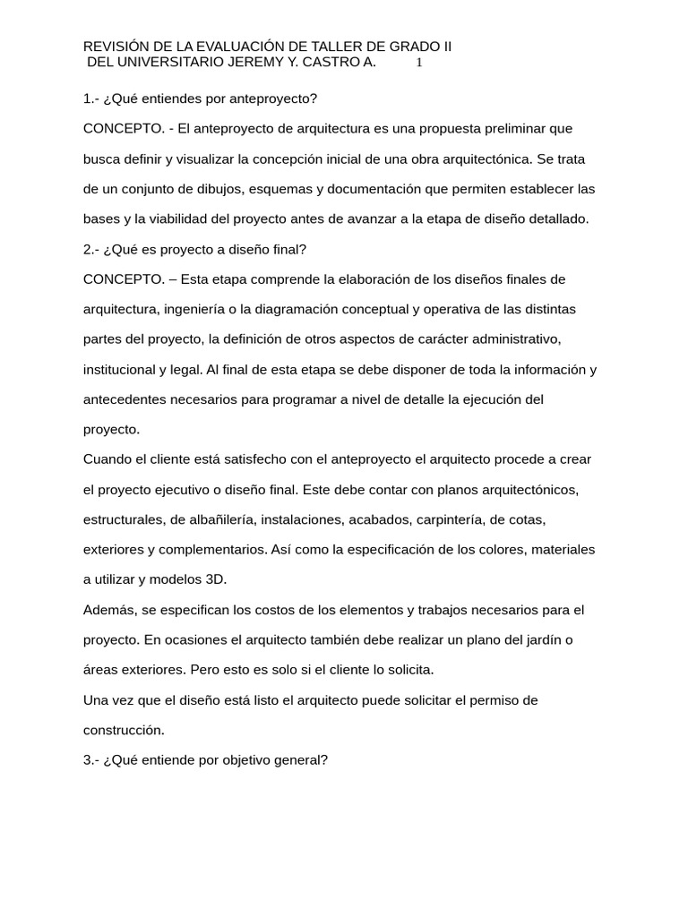 Evaluacion de Taller 2 | PDF | Diseño | Arquitecto