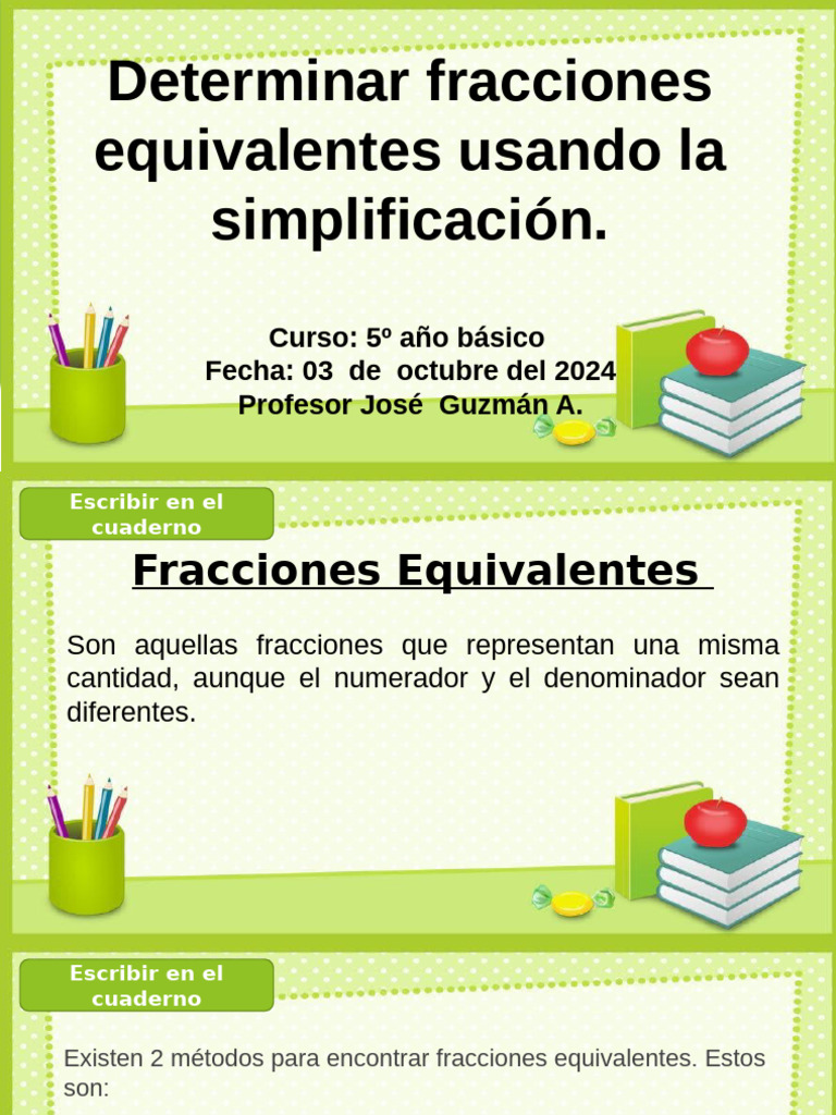 Fracciones Comparar | PDF