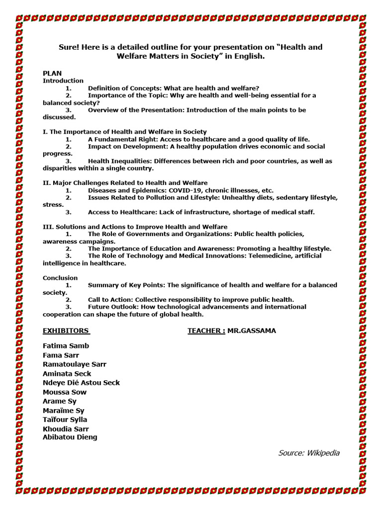 Exposé Anglais Sure! Here Is A Detailed Outline For Your Presentation ...