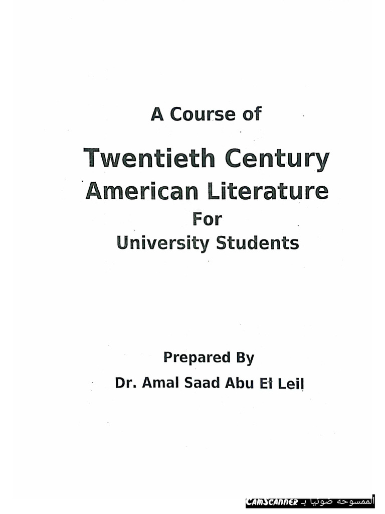 20th Century American Literature . | PDF