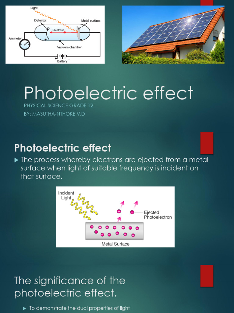 Grade 12 Photoelectric Effect Notes | PDF | Photoelectric Effect | Light