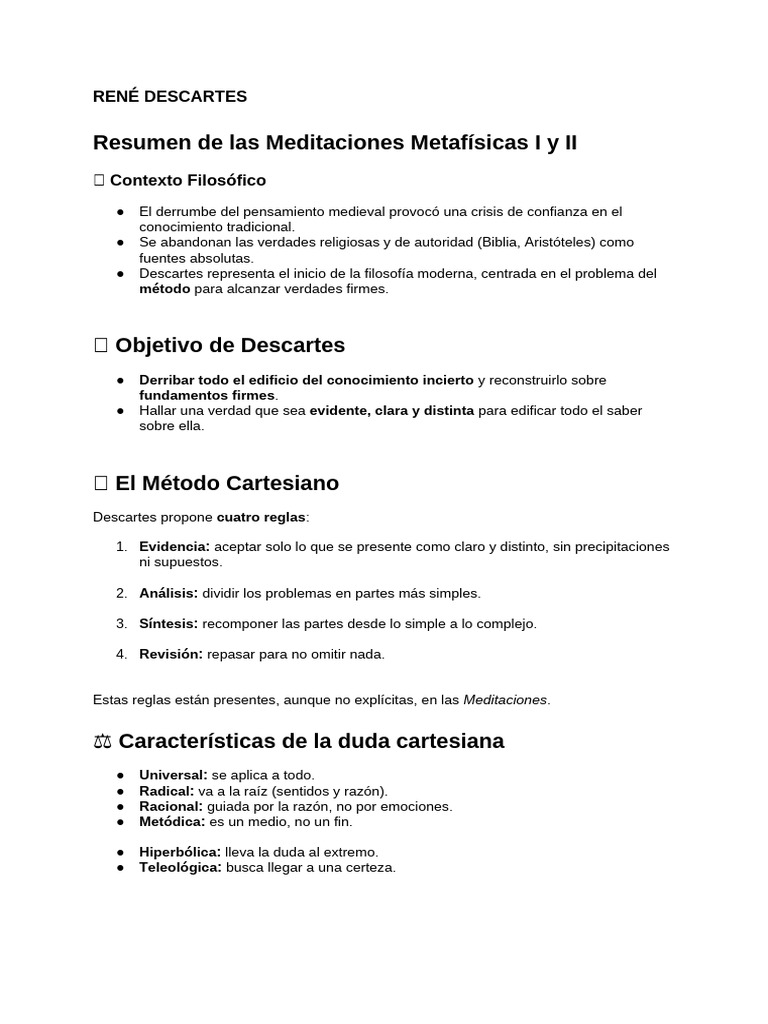 Unidad 4 Filo Final | PDF | René Descartes | Epistemología