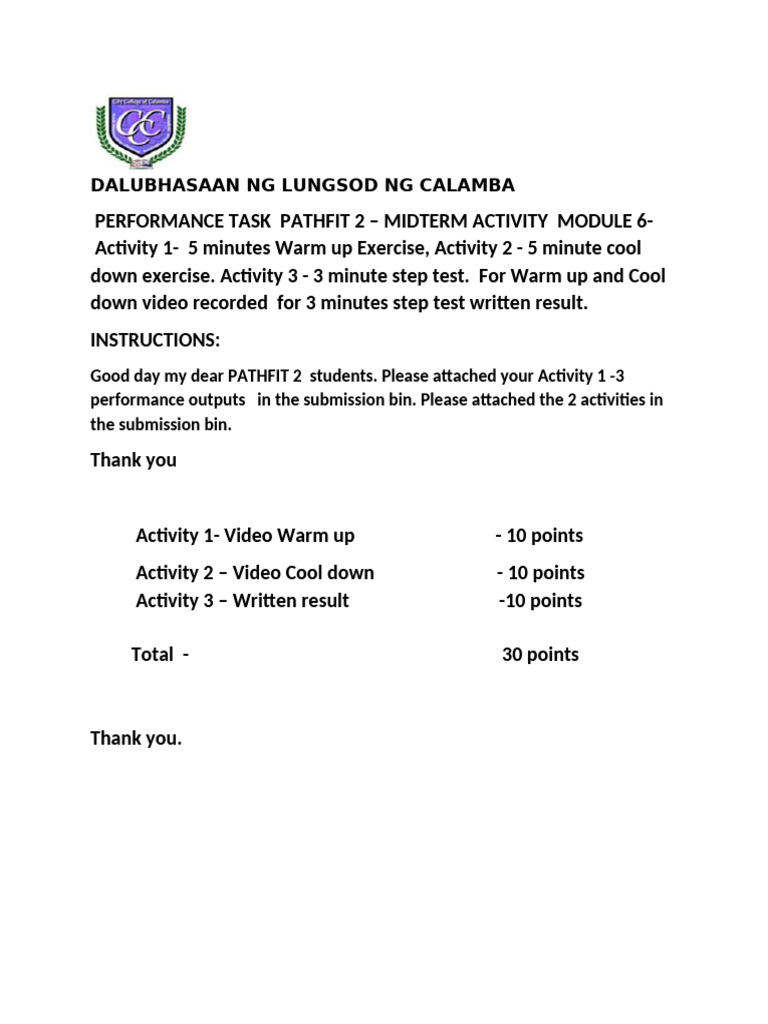 Midterm PT Pathfit 2 PT 3 Activity 1 3 | PDF