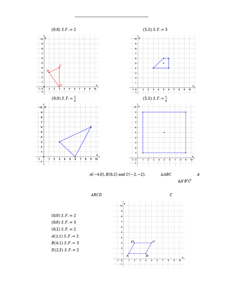 Simple Enlargement Worksheet | PDF