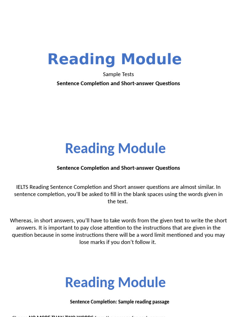 Ielts Reading Short Answer Sentence Completion | PDF | Hydroelectricity ...