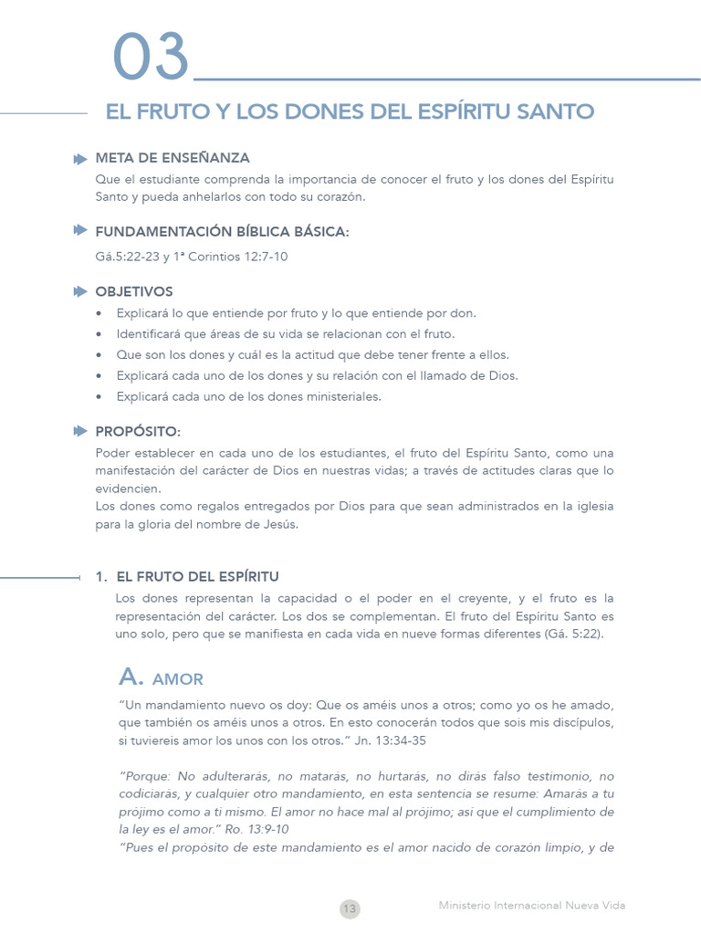 Frutos y Dones Del Espiritu Santo | PDF | Amor | Jesús