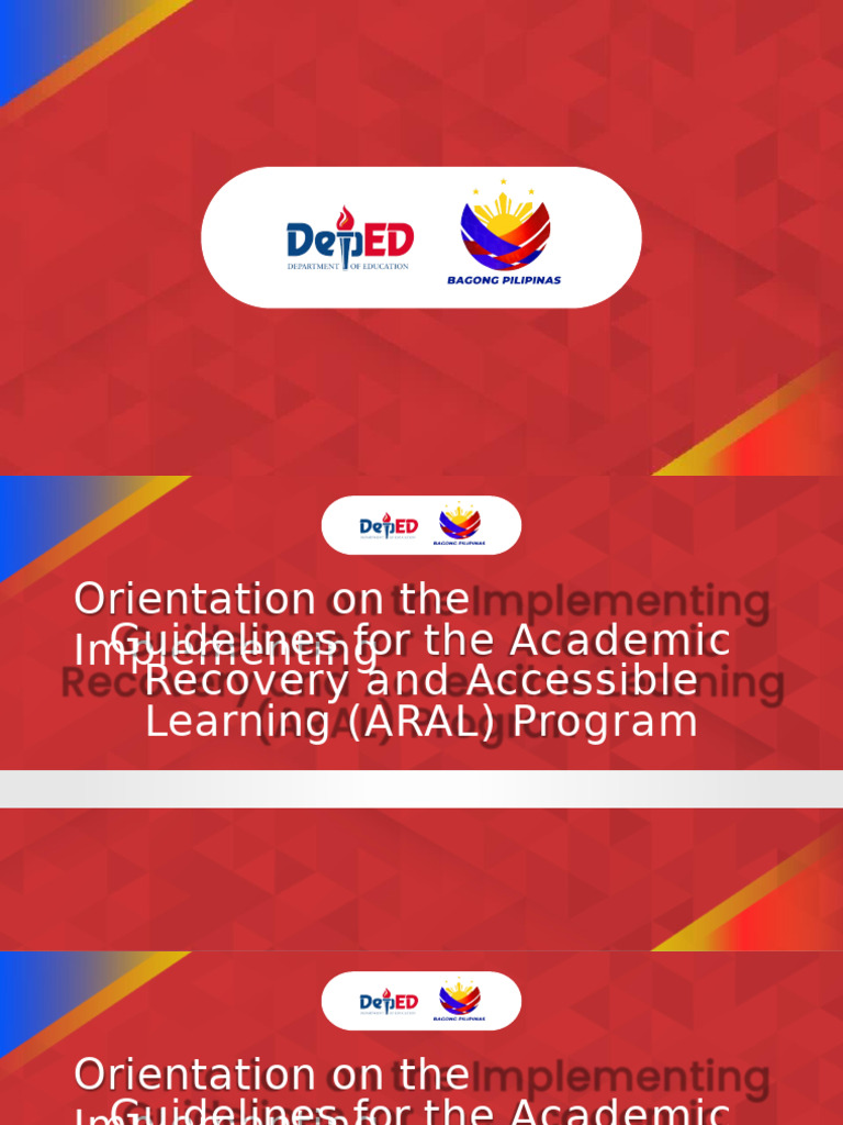 LKMB ARAL Orientation Morning Session Day 1 | PDF | Reading ...