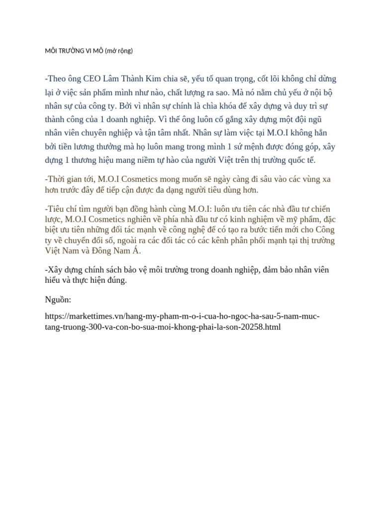 Môi Trư NG Vi Mô (M R NG) | PDF