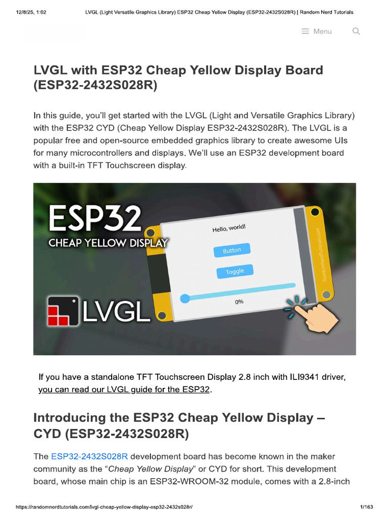 02 Esp32-2432s028r | PDF