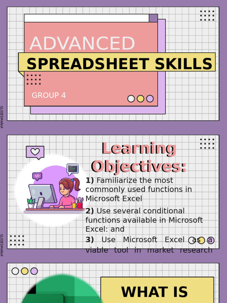 Advanced Spreadsheet Skills | PDF | Microsoft Excel | Spreadsheet