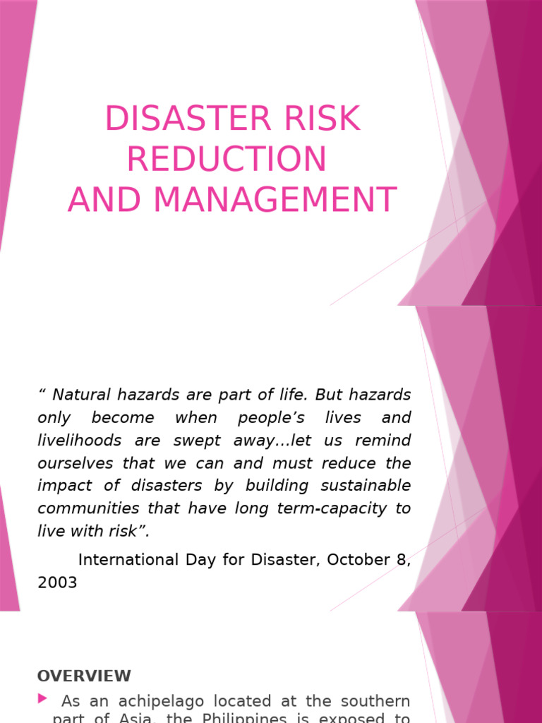 Power Point Disaster Risk Reduction & Management | PDF | Disaster Risk ...