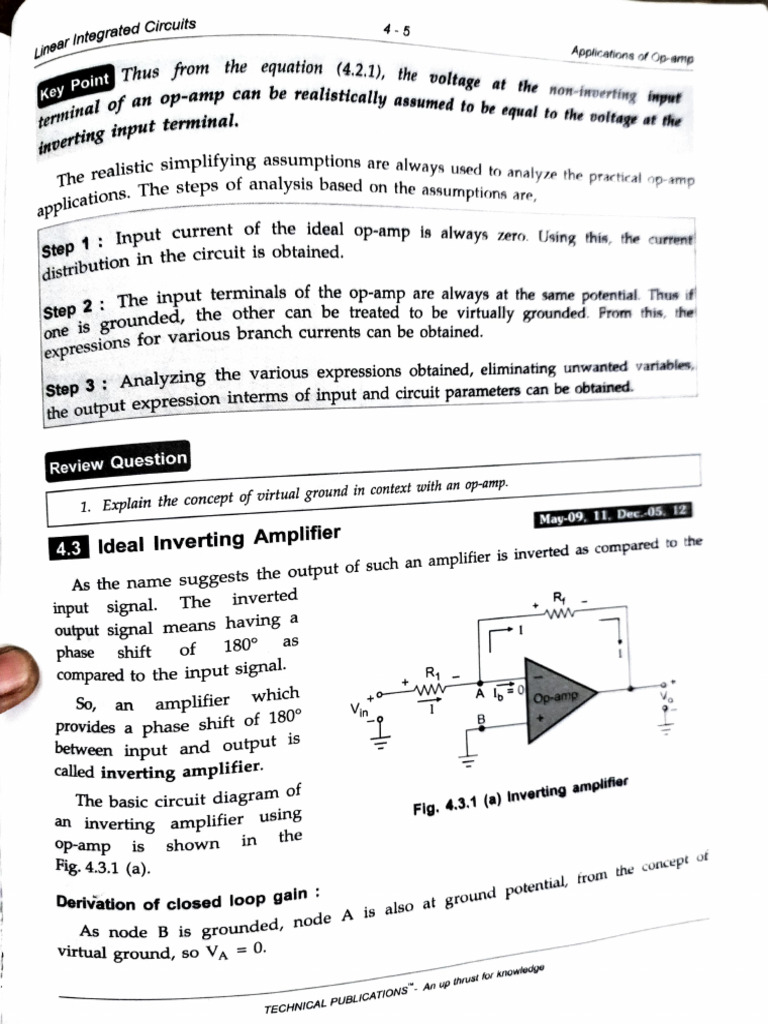 Op-Amp Inverting, Non Inverting (Ideal) | PDF