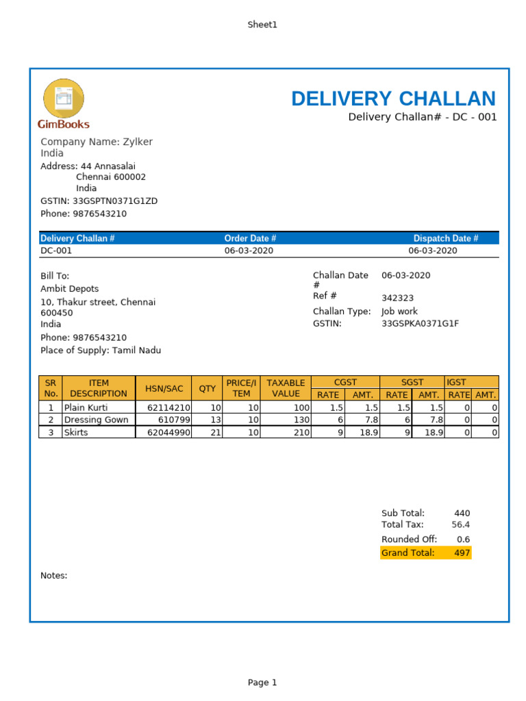 669e4e23123fa1a83e1aaa26 Delivery Challan Word | PDF