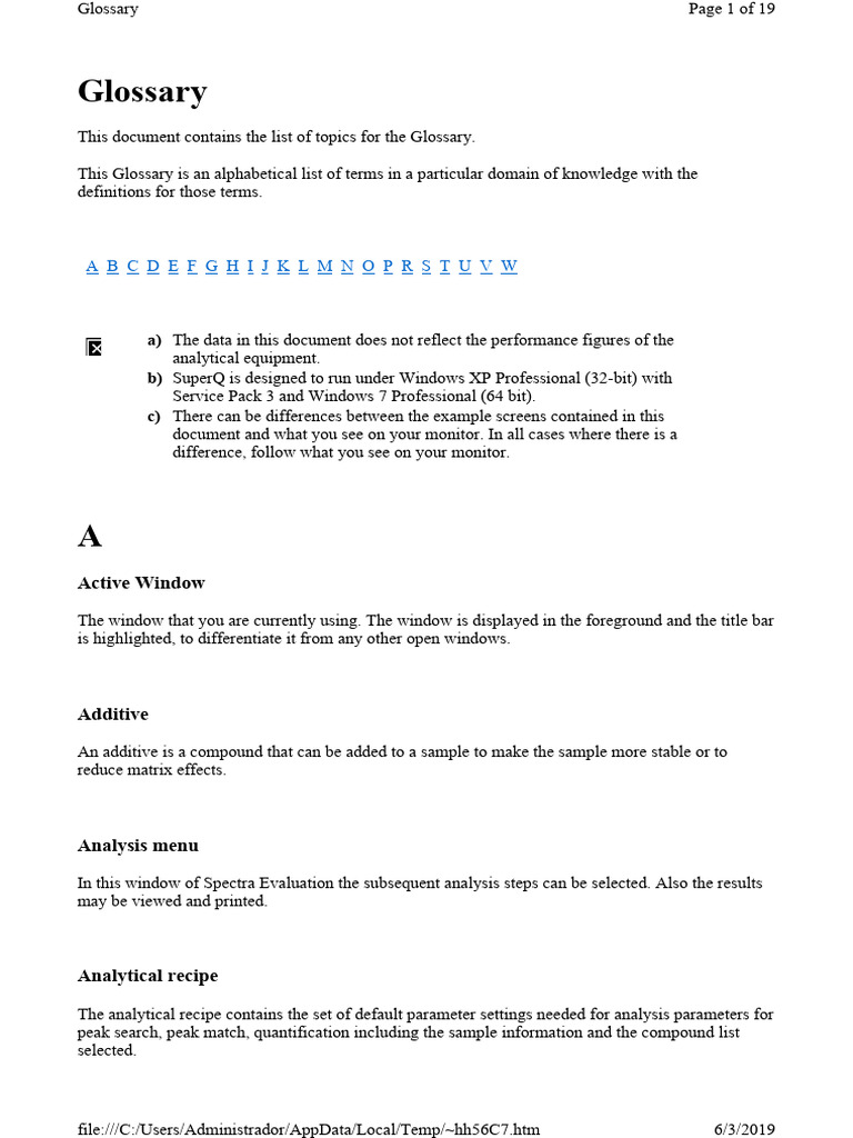 03 Glossary Pdf Window Computing Electronvolt