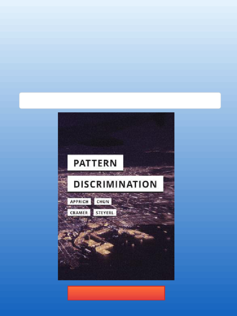 Pattern Discrimination Clemens Apprich PDF Download | PDF | Visual ...