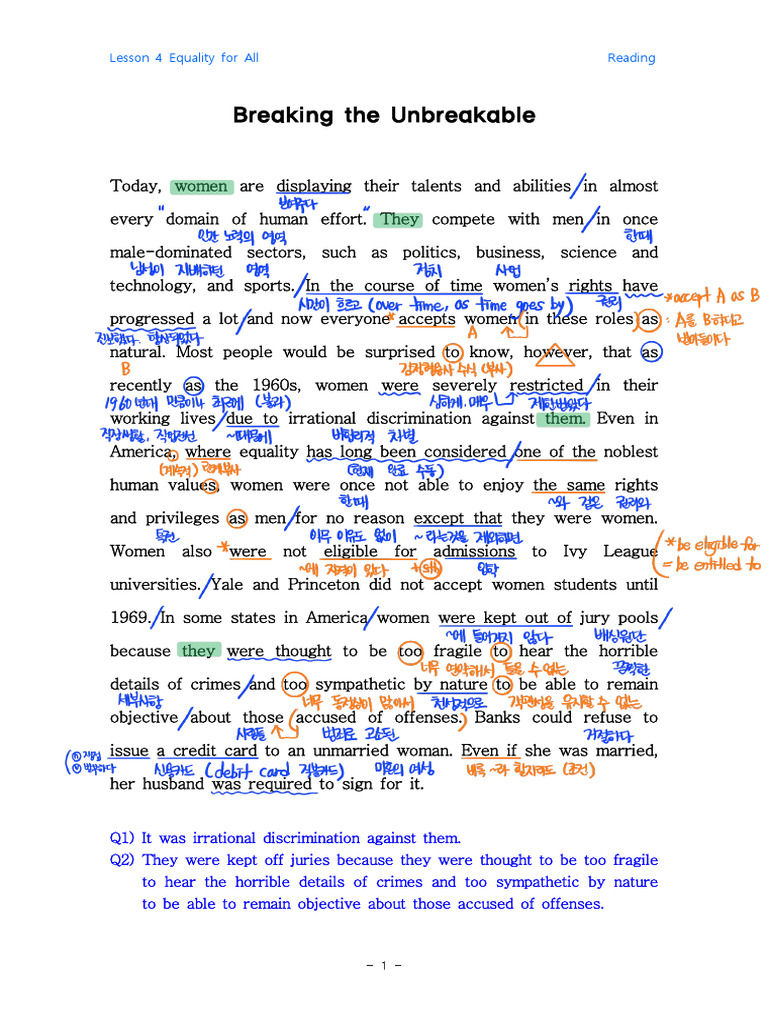 Women's Rights Progress Over Time | PDF
