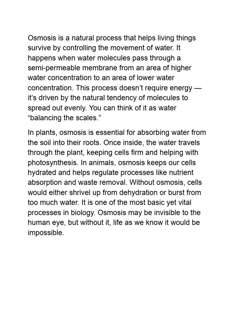 Osmosis Facts and Systems Easy Simple | PDF