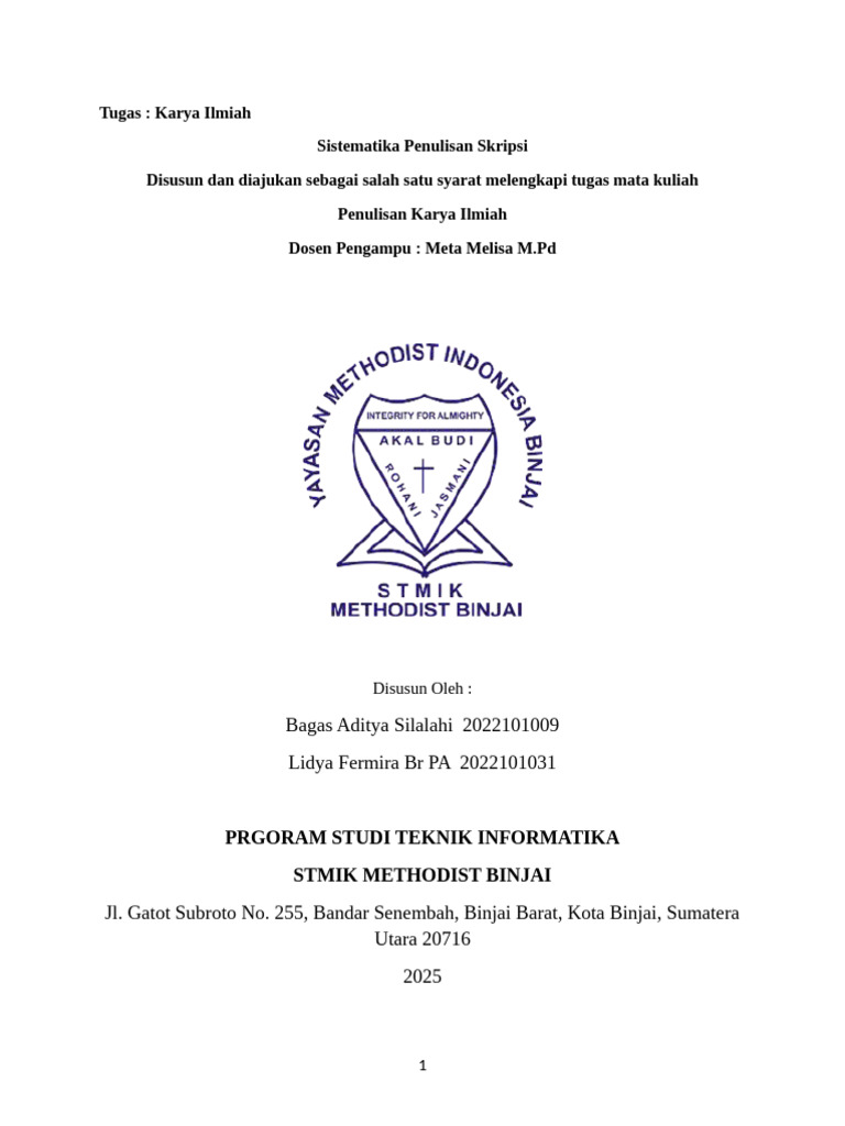 Penulisan Skripsi Pdf