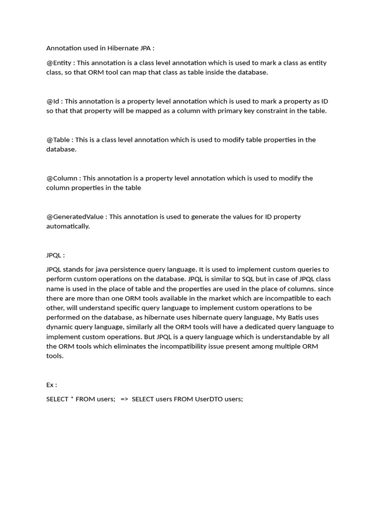 Hibernate Notes 2 | PDF