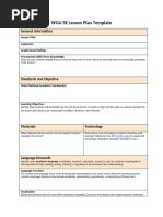 5E Lesson Plan Template Overview | PDF | Lesson Plan | Learning