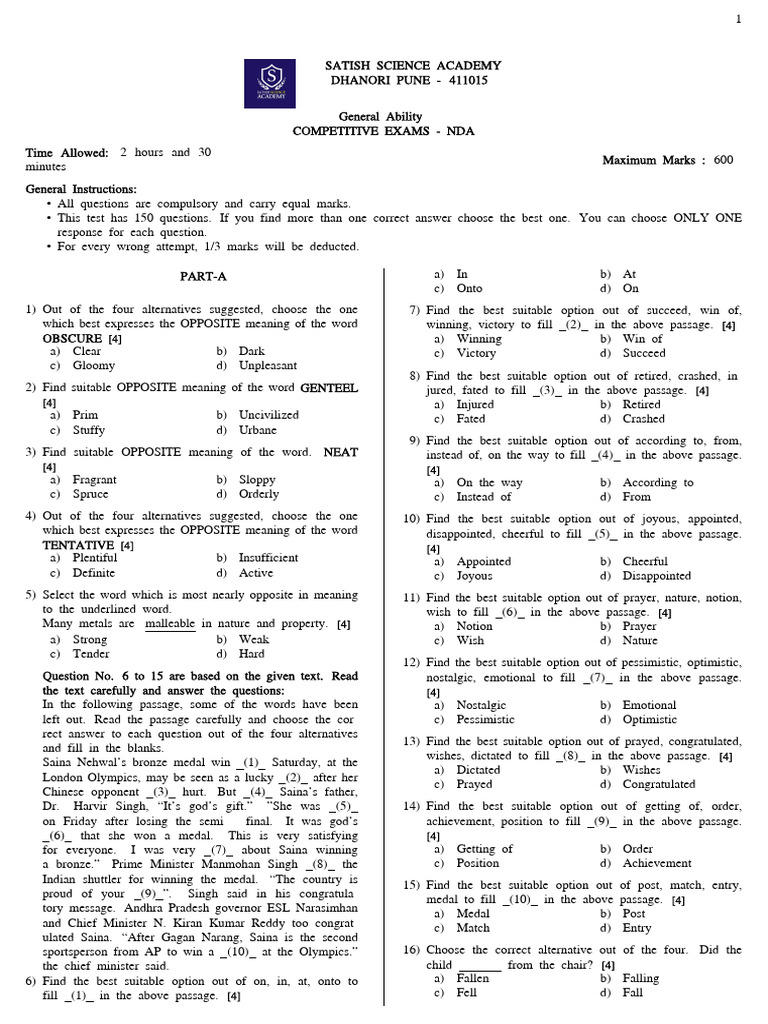 General Ability Paper 2 | PDF