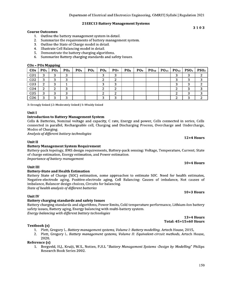 21 EEC13 Syllabus | PDF