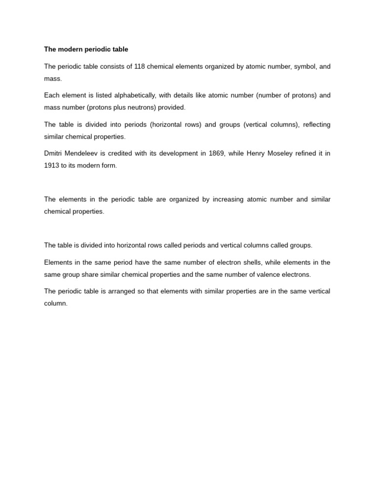 Historical Development of the Periodic Table | PDF | Periodic Table | Ion