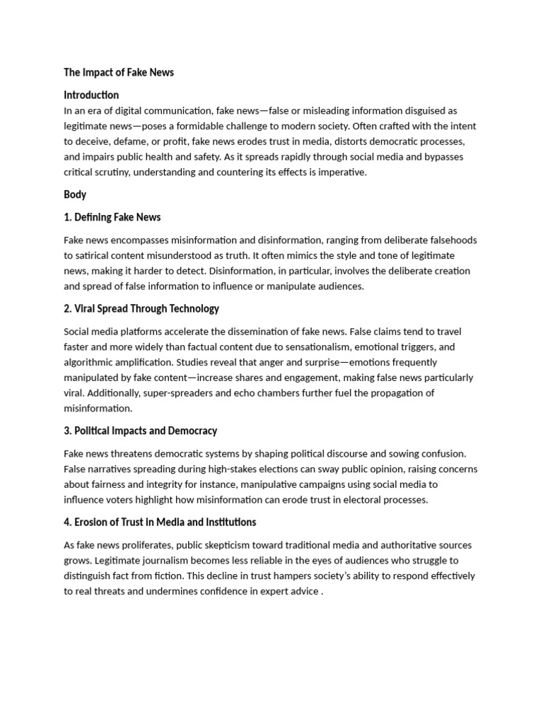 Understanding Fake News Impact | PDF | Mass Media | Human Communication