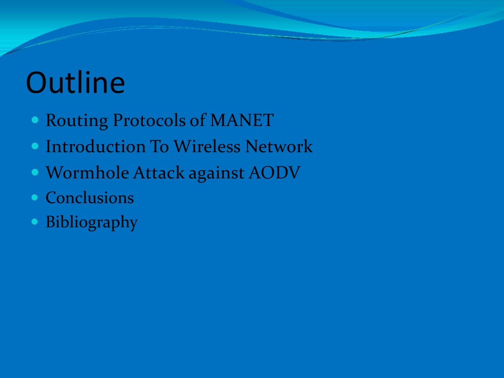 Manet Routing Protocols And Wormhole Attack Against Aodvppt Pdf