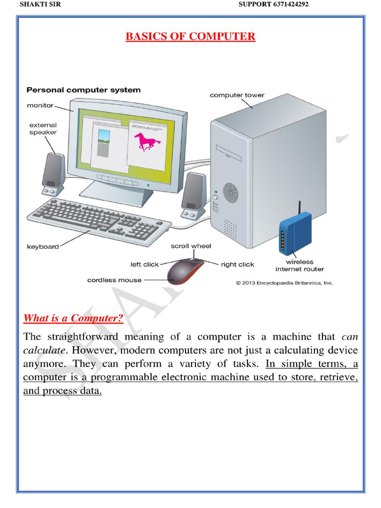History of Computer & Basics of Computer 1720175596 | PDF