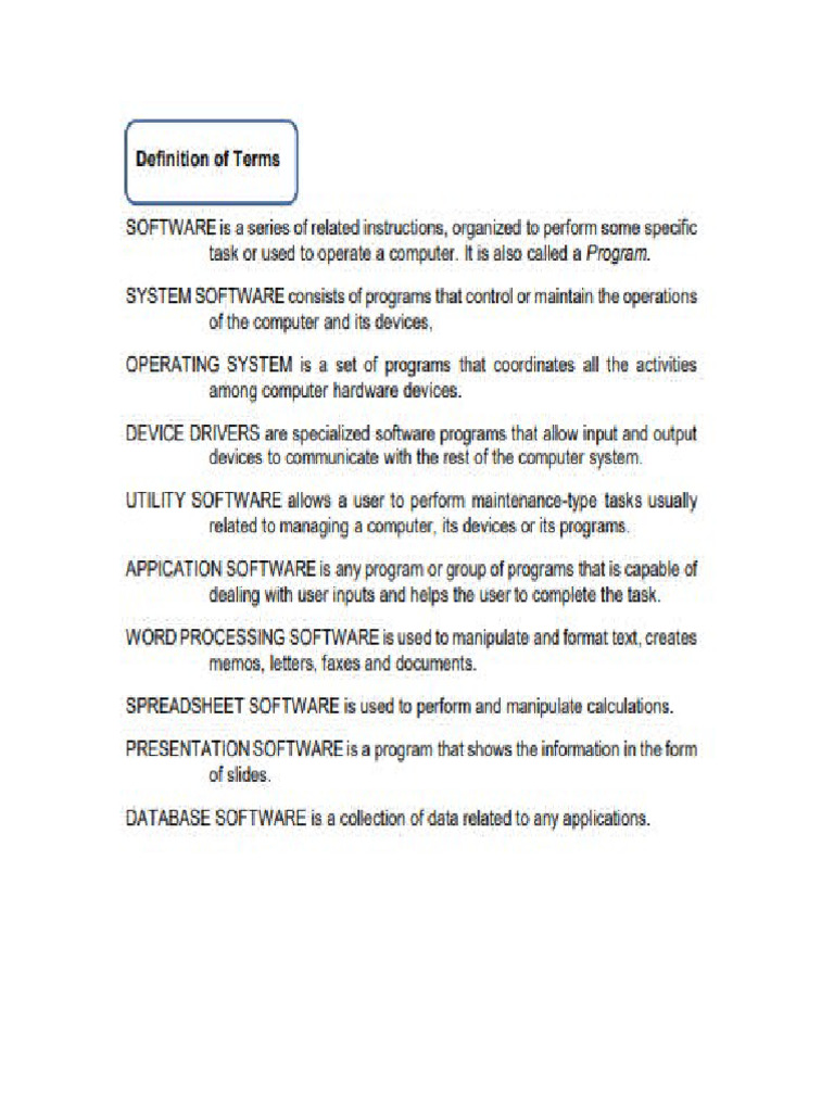Lesson 2 - Software Definition of Terms | PDF