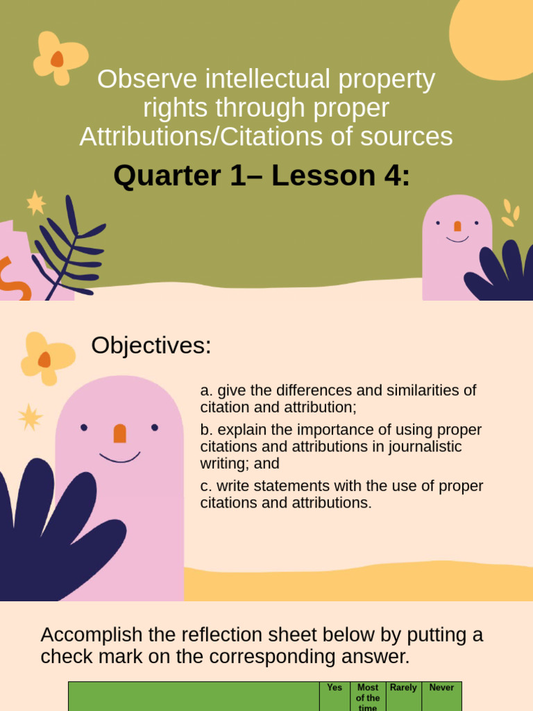 Lesson 4 -Citation and Attribution | PDF | Citation