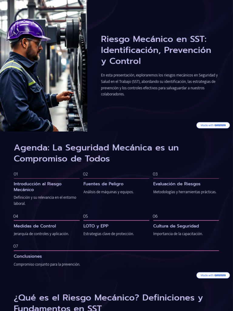 Riesgos Mecánicos en SST: Prevención y Control | PDF | Valores | Riesgo