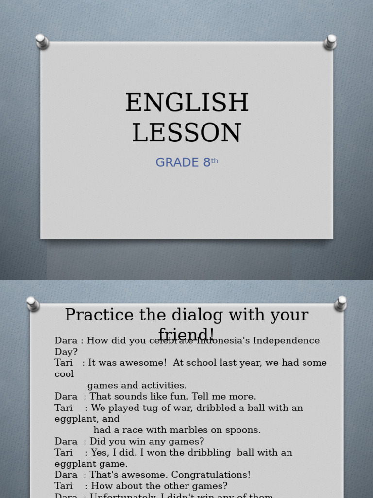 Engaging English Lesson for Grade 8 | PDF