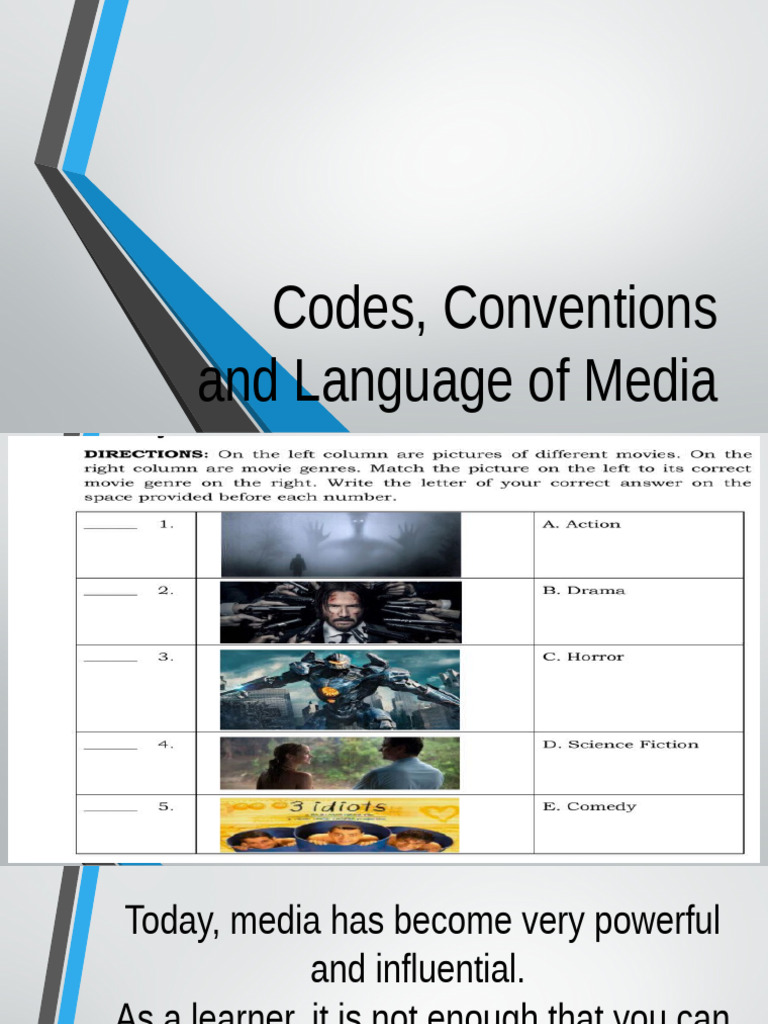 Codes Conventions and Language of Media | PDF | Communication | Human Communication