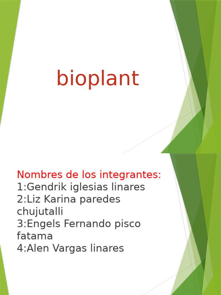 Bio Plant | PDF | El plastico | Entorno natural