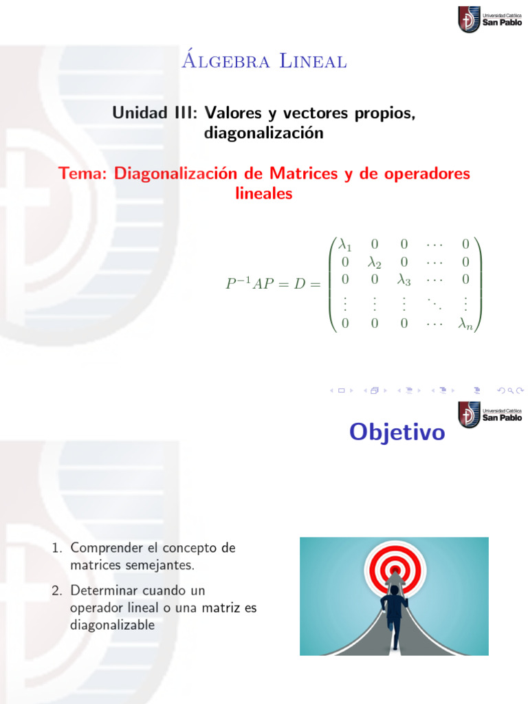 Diagonalización y Matrices Semejantes | PDF | Valores propios y ...